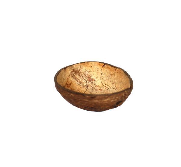 Coconut Shell Raw Oval Ice Cream Cup - 4 pcs | Tredy Foods